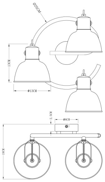 Globo 54655-3 - Bodové svítidlo FILLO 3xE14/25W/230V