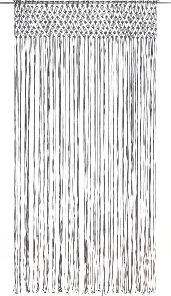 Macramé závěs antracitový 140 x 240 cm bavlna 323991