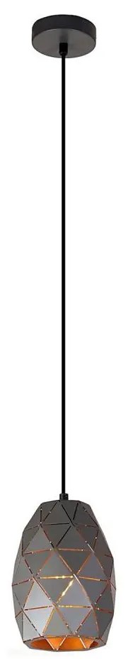 ITALUX MDM-3480/1 GR+GD - Lustr na lanku HARLEY 1xE27/40W/230V antracit
