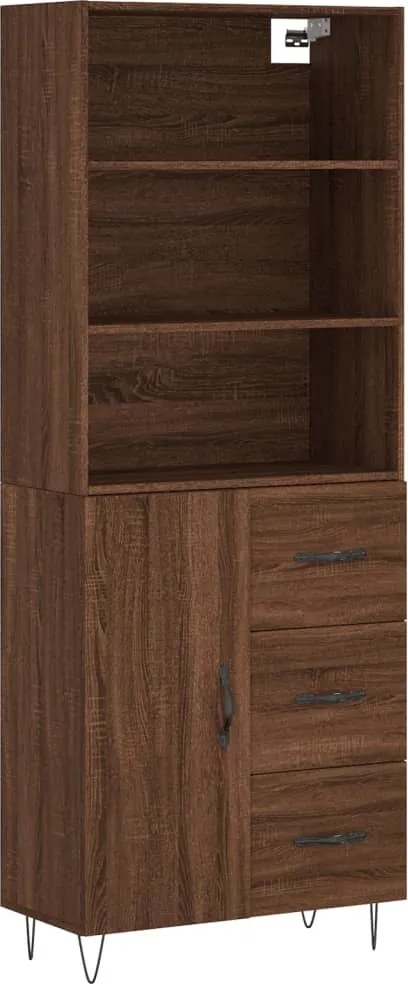 vidaXL Skříň highboard 69,5 x 34 x 180 cm kompozitní dřevo [3189438] Barva: Bílá