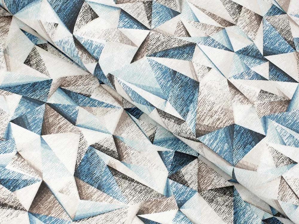 Biante Dekorační běhoun na stůl Porto PRT-007 Modro-hnědé krystaly 20x140 cm