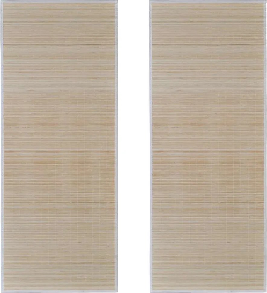 Obdélníkové koberce z přírodního bambusu 2 ks 120 x 180 cm 278744