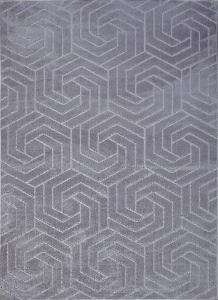 BE Koberec Zen Garden Collection 2401 LILA - šedý obdélníkový Rozměr: 60x100 cm