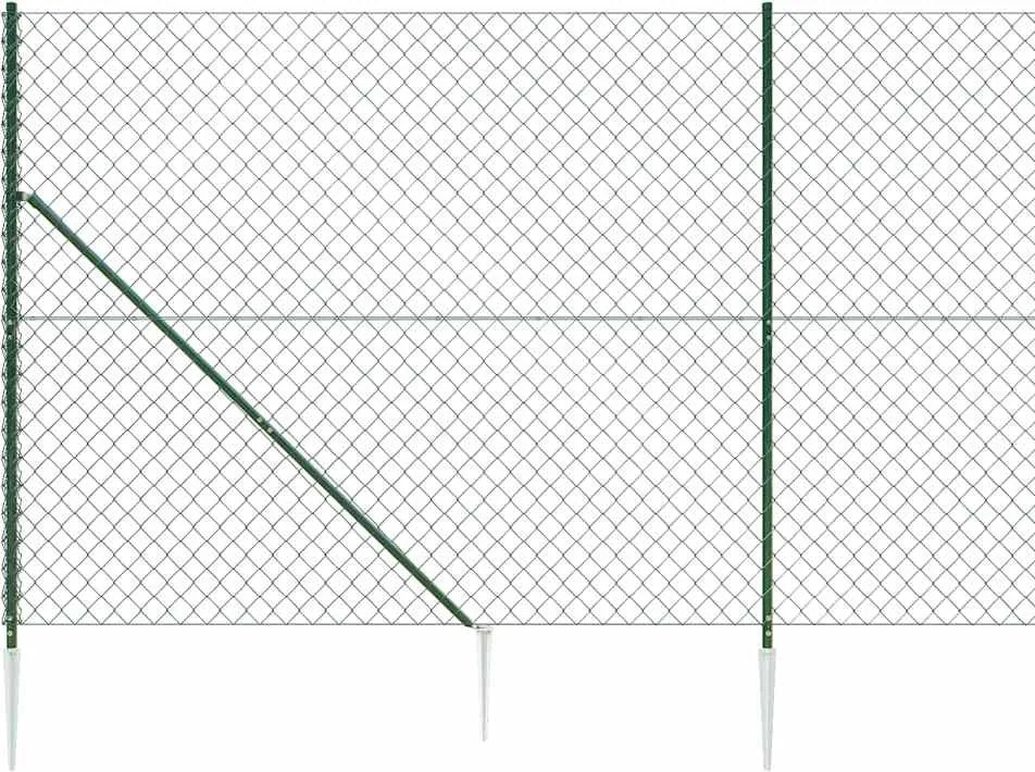 Drátěné pletivo s kotevními hroty zelené 1,4 x 25 m 153931