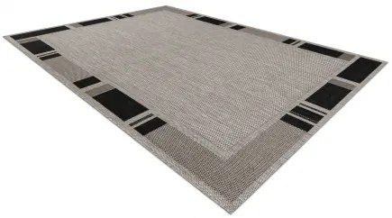 koberec SIZAL FLOORLUX 20195 stříbro / černý velikost 140x200 cm | krásné koberce cz