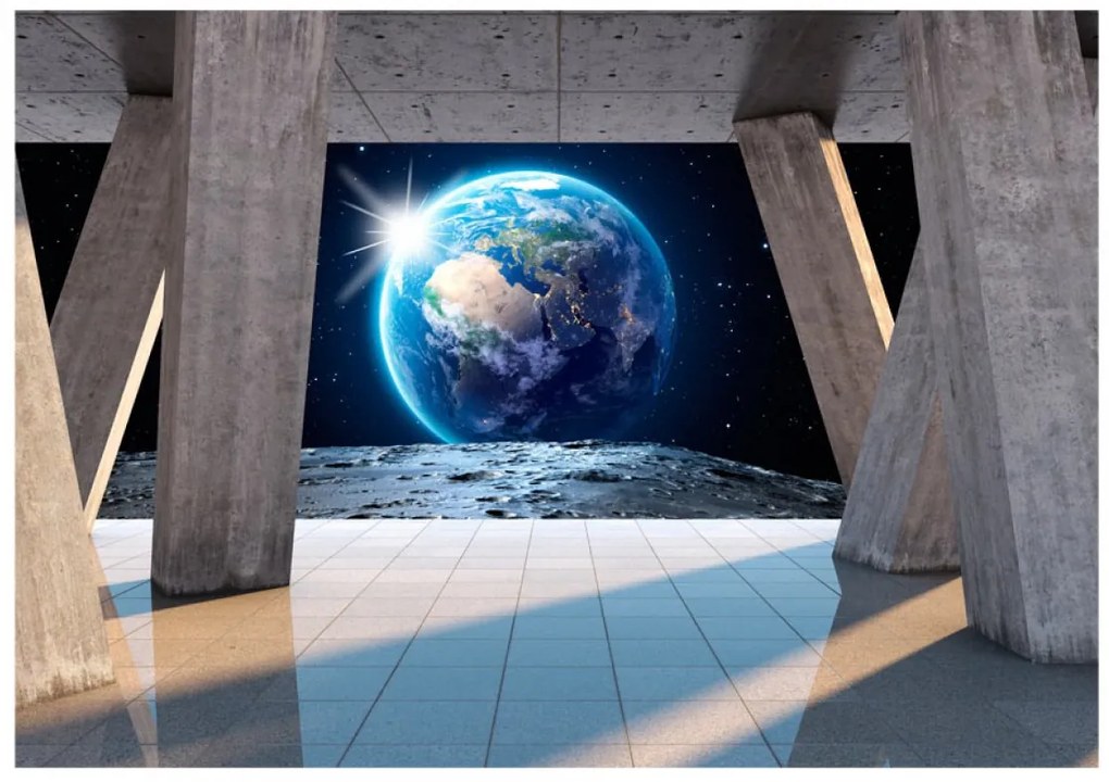 Murando DeLuxe Samolepicí 3D tapeta pohled na Zemi Velikost (šířka x výška): 294x210 cm