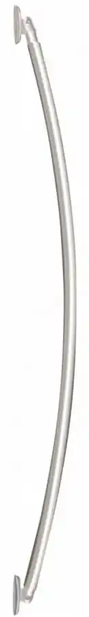 Teleskopická konzole ve stříbrné barvě prohnutého tvaru na sprchový závěs  Wenko | BIANO