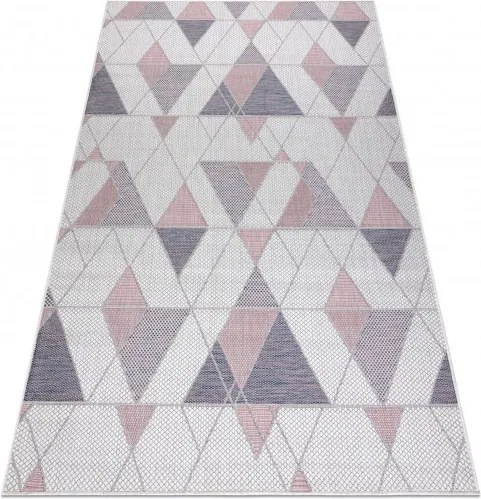 Kusový koberec Sion Sisal Triangles B3006A ecru/pink – na von aj na doma, 140x190, ružová, chodba / predsieň, Dywany Łuszczów
