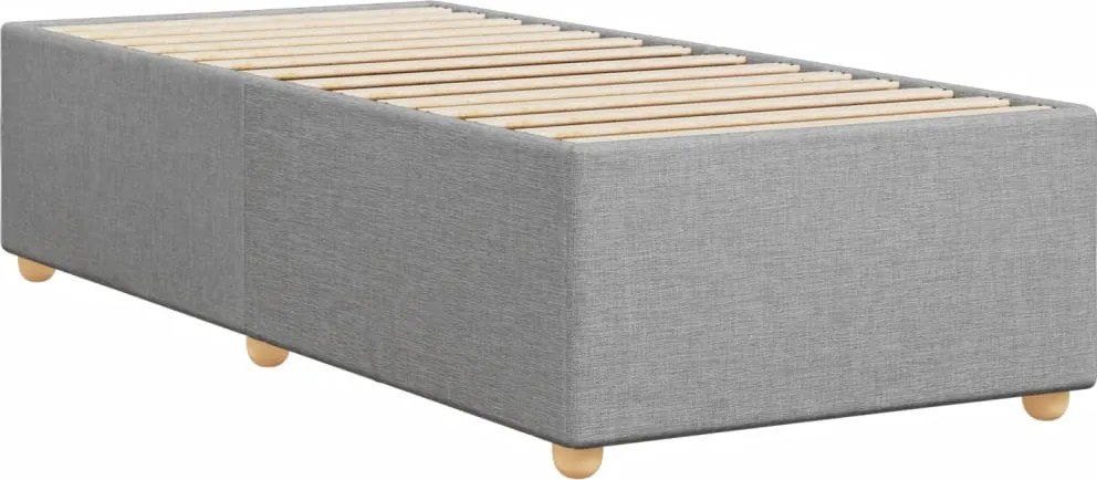 Rám postele bez matrace světle šedý 90 x 200 cm textil 3284701