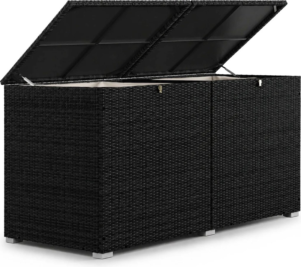 Juskys Polyratanový úložný box Ikaria 950 l Barva: černá