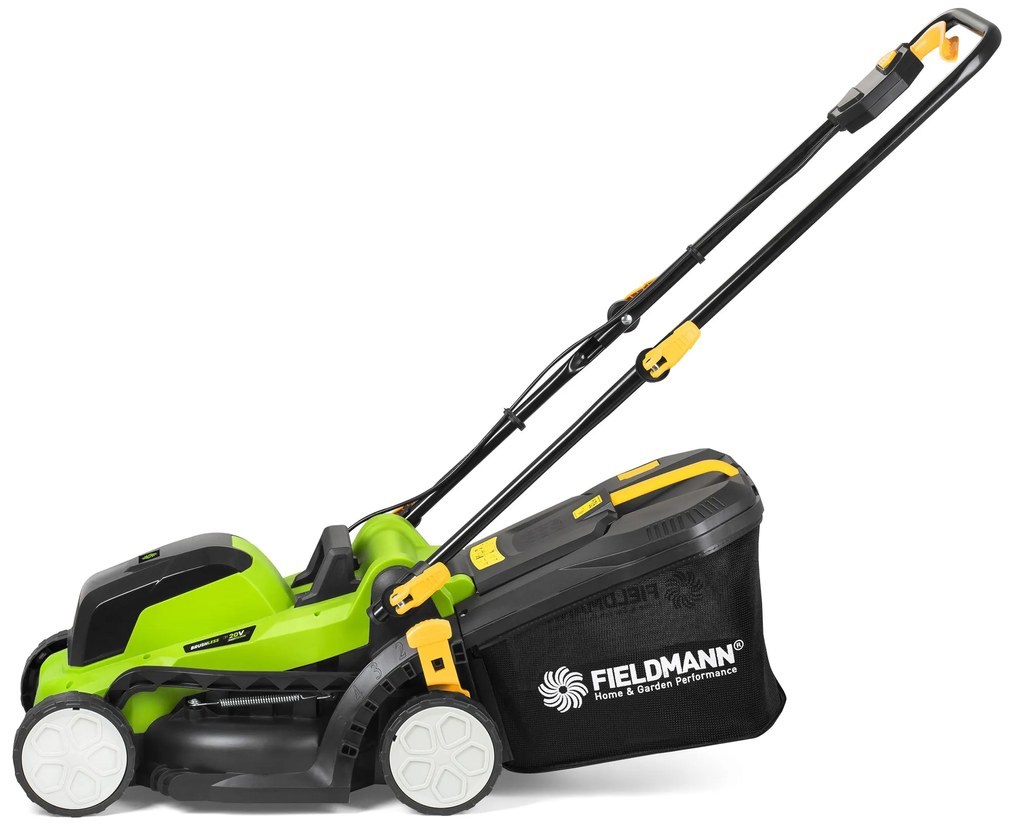 Fieldmann FZR 70335-A Aku sekačka Aku program FAST POWER 20V, Šířka záběru 33 cm, Výška sečení 25-65 mm, 5 pozic nastavení výšky, Ideální do plochy