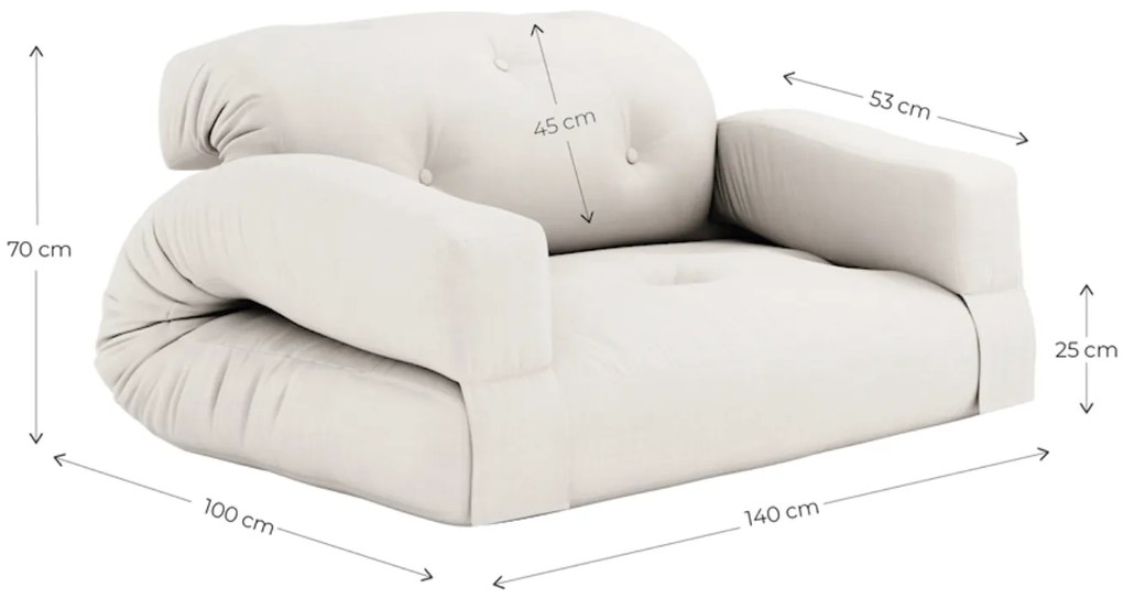 Karup Design Rozkládací pohovka Hippo 140 cm