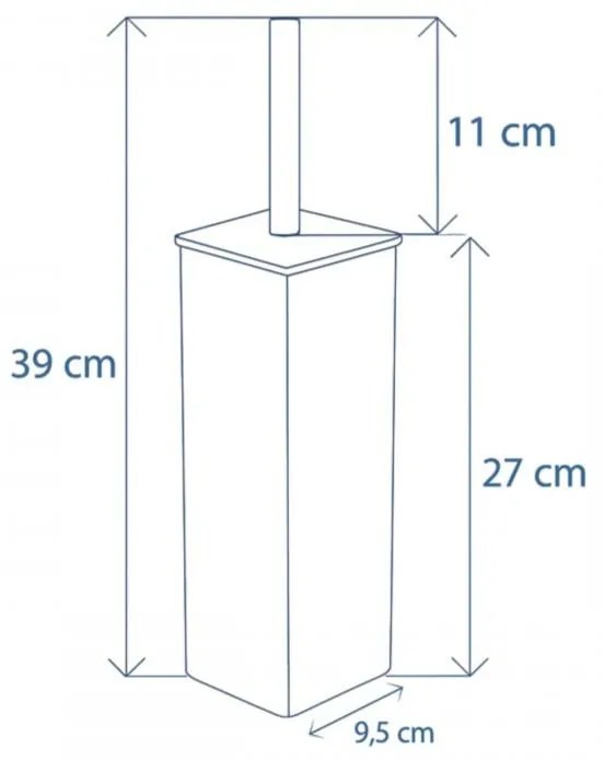 Erga Fonti, WC kartáč na postavení se silikonovým kartáčem, černá, ERG-YKA-P.FONTI-SILKA-FB