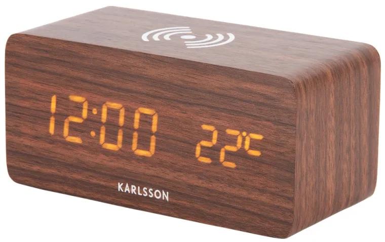 LED budík - hodiny 5933DW Karlsson s nabíjením 15cm