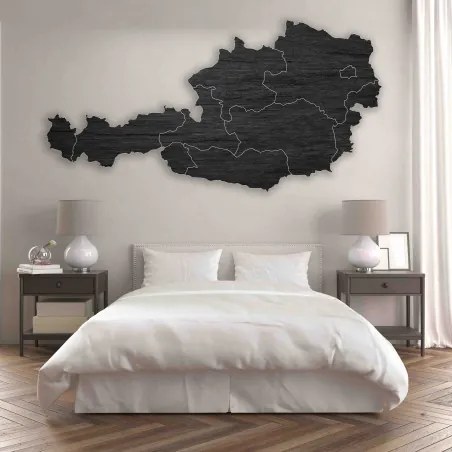 Dřevěná mapa na stěnu Rakousko - 10 ks | SENTOP M008
