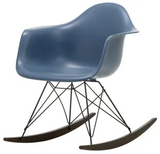 Eames Plastic Armchair RAR černě lakovaná mořská modrá tmavý javor Vitra