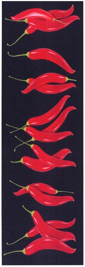 Hanse Home, Běhoun Cook & Clean 105727 Black Red, 50x150, červená, kuchyně