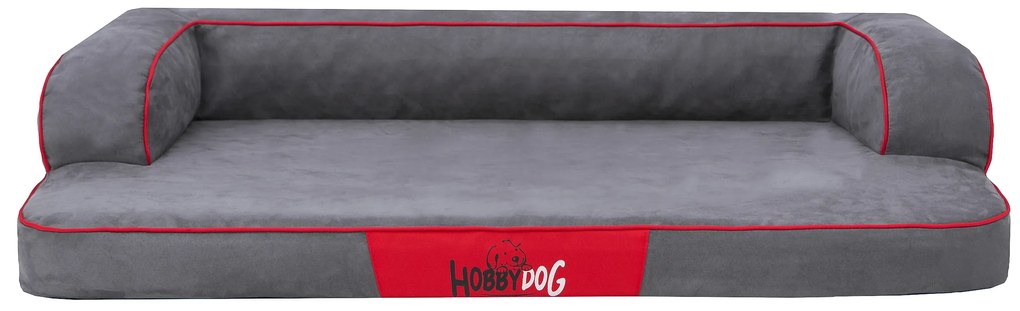 HobbyDog Pelíšek pro psa Top Splendor - šedý VELIKOST: L - 80 x 50 x 20 cm