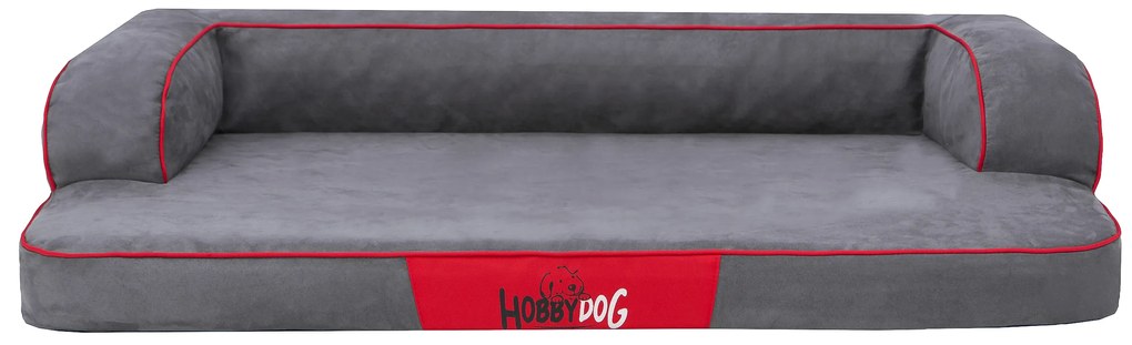 HobbyDog Pelíšek pro psa Top Splendor - šedý VELIKOST: XL - 100 x 62 x 20 cm