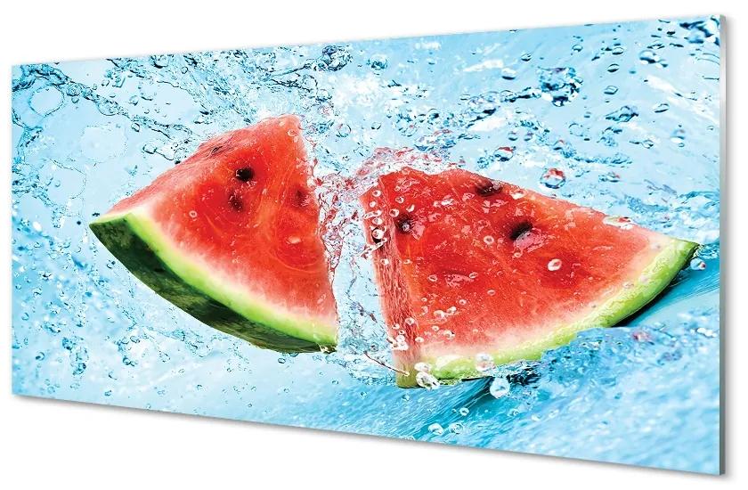 Obraz na skle meloun voda 140x70 cm