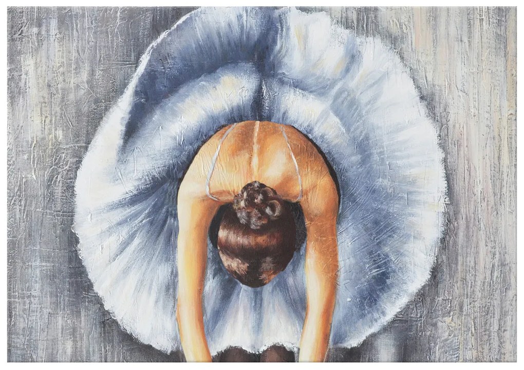 Gario Ručně malovaný obraz Baletka v modrém Rozměry: 100 x 70 cm