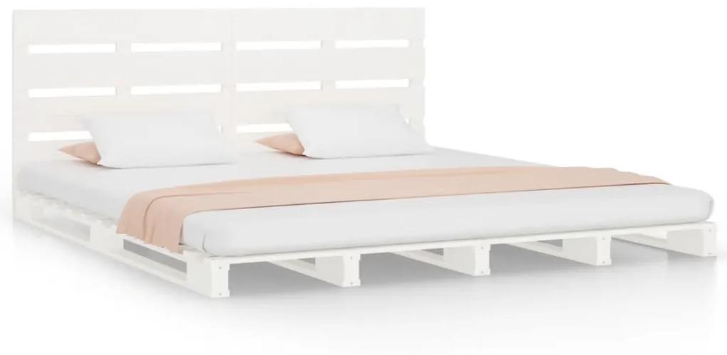 vidaXL Rám postele bílý 120 x 200 cm masivní borovice