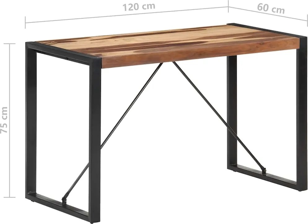 Jídelní stůl 120 x 60 x 75 cm masivní dřevo 321539