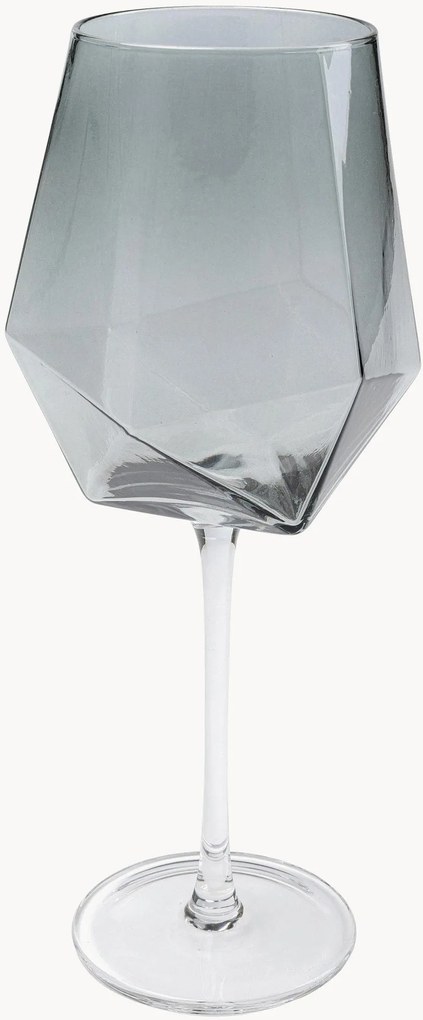 Sada ručně vyrobených sklenic na víno Diamond, 4 díly