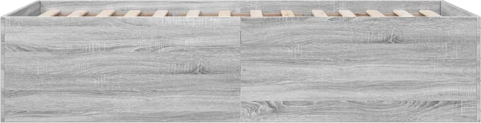 Rám postele šedý sonoma 100 x 200 cm kompozitní dřevo 3280963