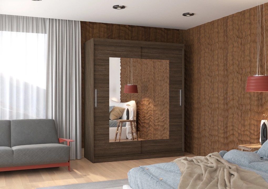 ADRK Furniture Posuvná skříň s zrcadlem ROSETTE 180 ADRK-SW-ROS-CH-180