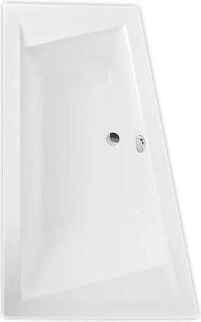 Roth Kubic Asymmetric asymetrická vana 170x110 cm akrylát levá 9680000