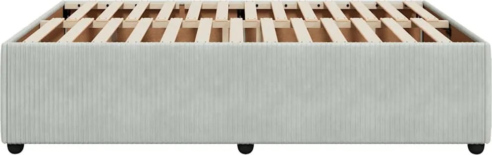 Rám postele bez matrace světle šedý 140 x 190 cm samet 3285006