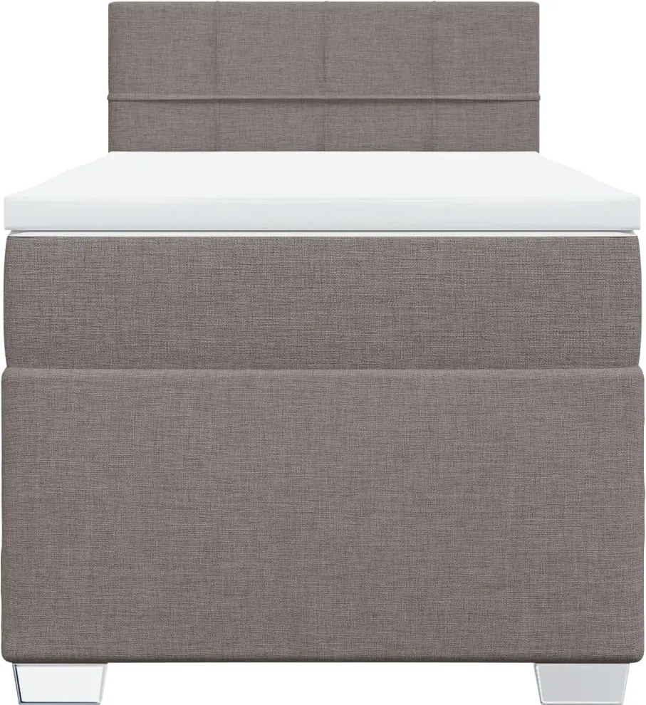 Box spring postel s matrací taupe 90x190 cm textil 3288047