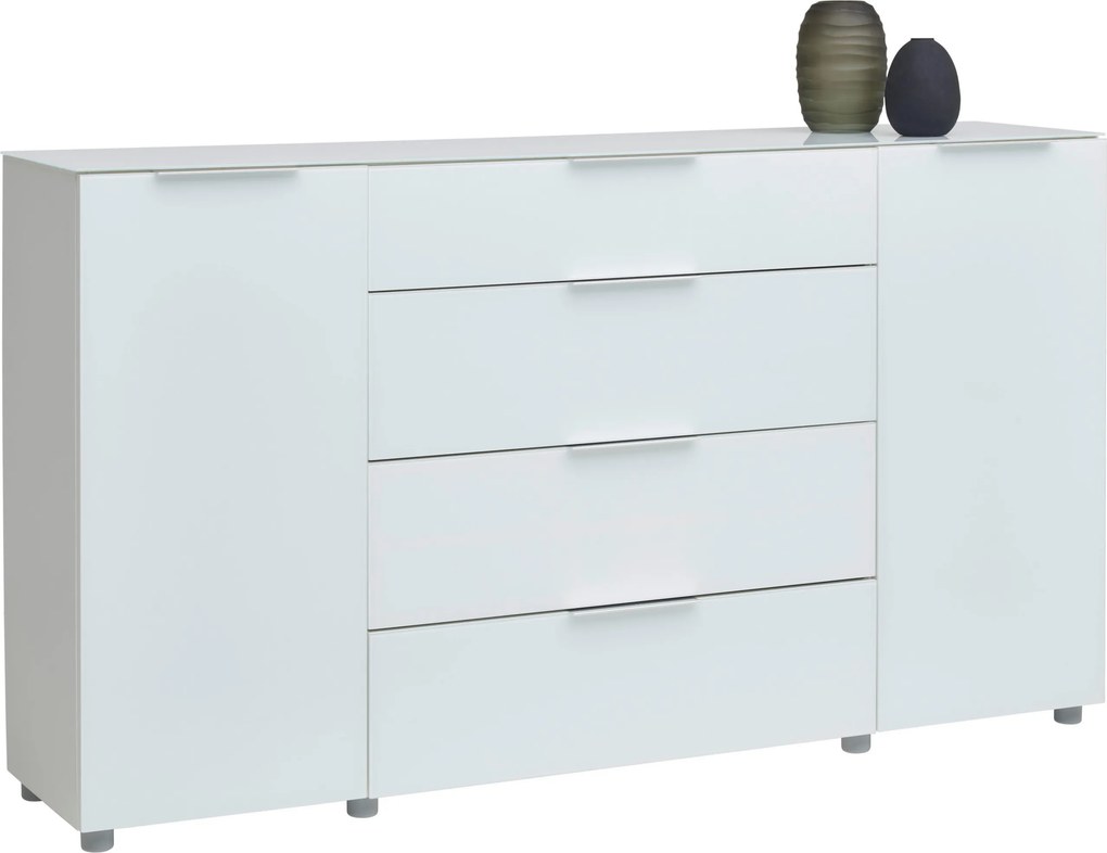 XXXLutz ŠIROKÁ KOMODA, vysoce lesklá bílá, 181/99,3/40 cm Voleo - Široké komody - 000554000106