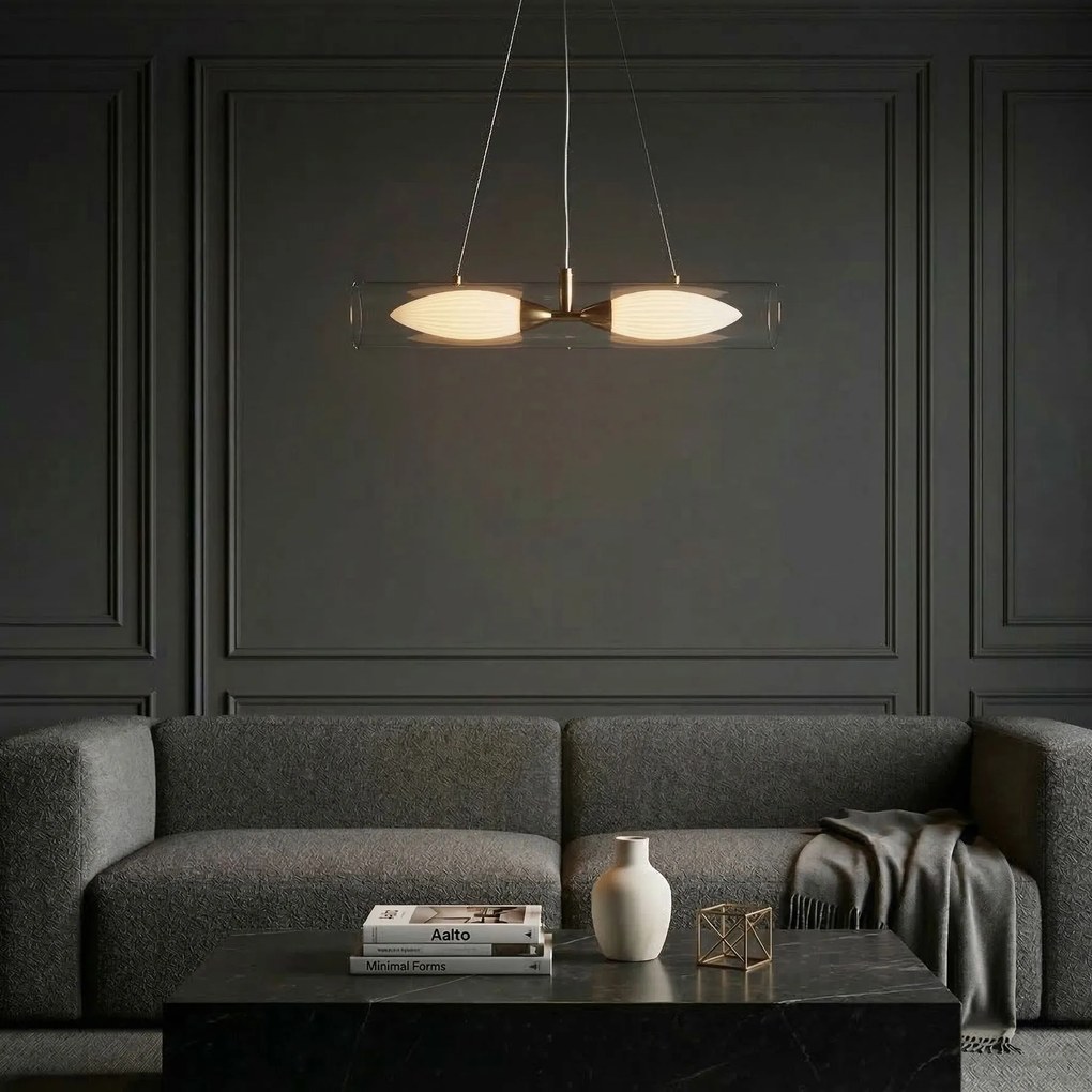 Toolight Rea, ZÁVĚSNÉ STROPNÍ SVÍTIDLO G152-2CP GOLD, OSW-04708
