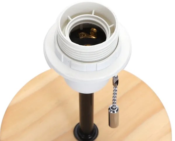 Aigostar - Stolní lampa s USB portem 1xE27/40W/230V černá/krémová