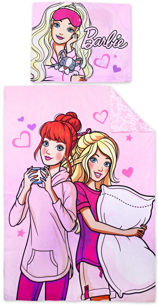 Bavlněné ložní povlečení Barbie - 140 x 200 + 70 x 90 cm - certifikát OEKO-TEX STANDARD 100