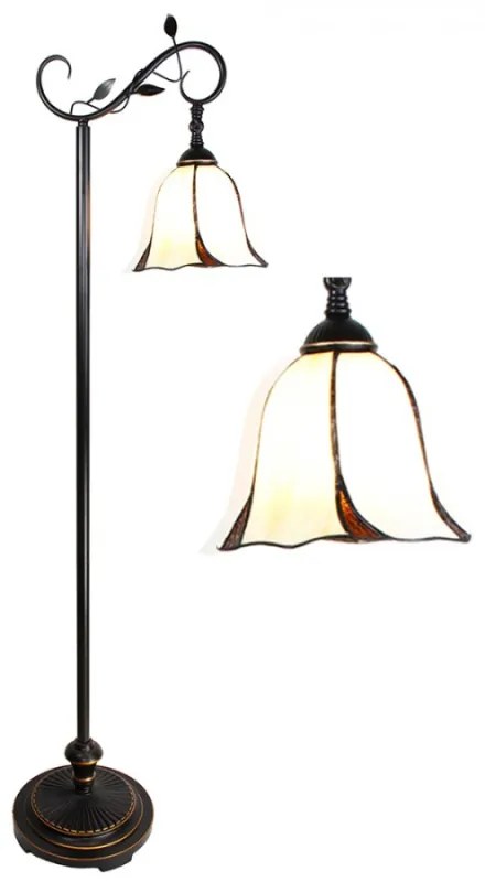 Stojací lampa Tiffany Brown 36*25*152 cm E27/max 1*60W – 36x25x152 cm