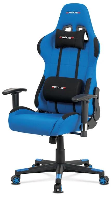 Kancelářská židle ERACER KA-F05 BLUE látka modrá a černá
