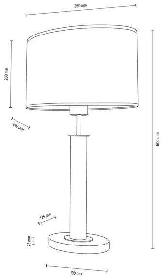 Spot-Light 7017400211524 - Stolní lampa MERCEDES 1xE27/40W/230V dub