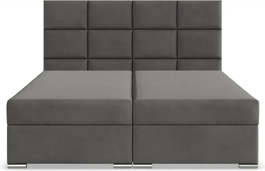 AGroup Kontinentální čalouněná postel CALVI (140 x 200 cm) Barva látky Trinity: Šedá (Trinity 2314)