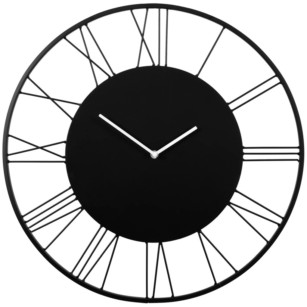Tutumi, nástěnné kulaté hodiny Zegar 50 cm MC90101, černá, ZEG-03623