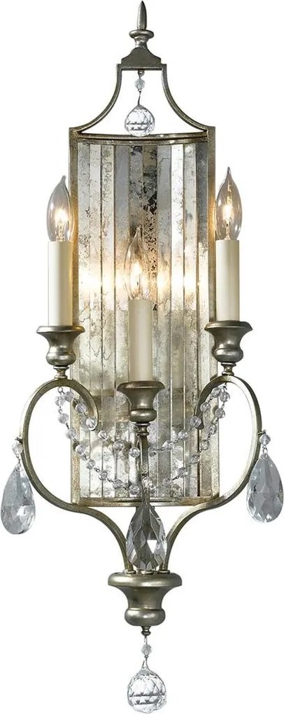 Elstead GIANNA rustikální nástěnné světlo 69 cm 3x E14 vintage patina