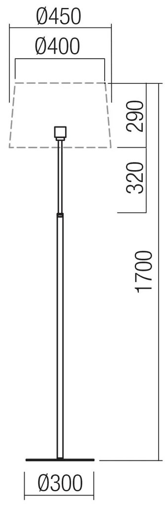 Světla a lustry REDO GROUP Redo Group NEMIA černá stojací lampa 1xE27 Barva stínidla: Šedá