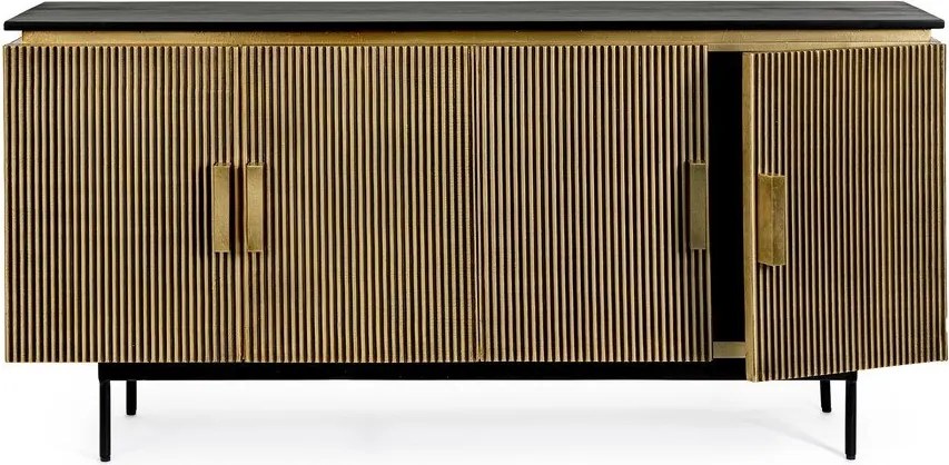 Černá/v přírodní barvě komoda 160x80x40 cm Virat – Bizzotto
