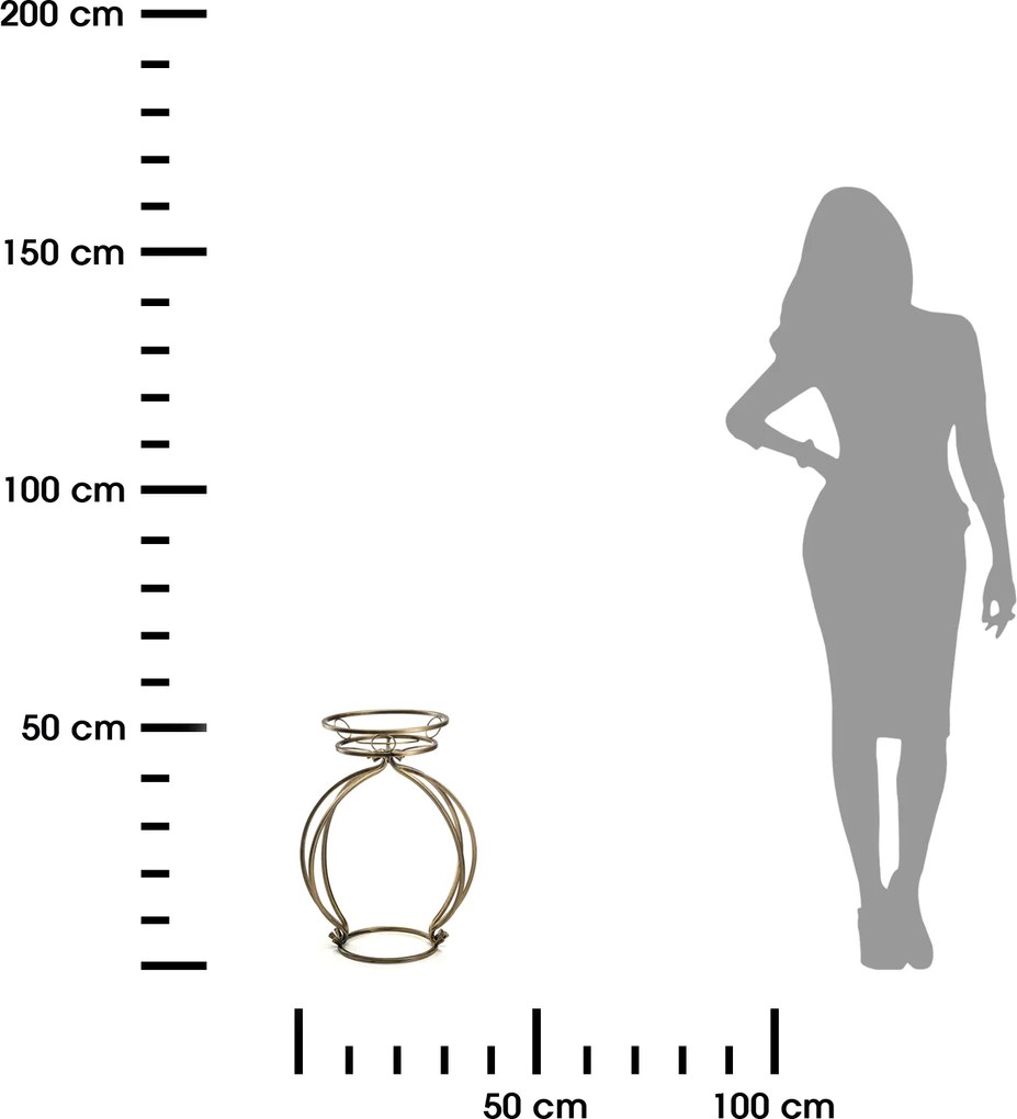 STOJAN NA KVĚTINÁČ VIRELLA 54X38 CM ZLATÁ