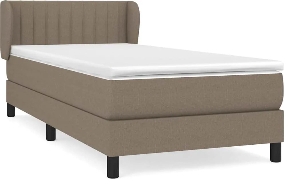Box spring postel s matrací taupe 100 x 200 cm textil 3126385