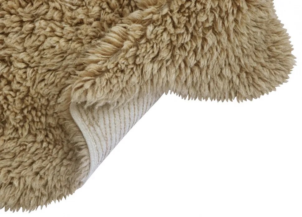 Lorena Canals, Vlněný koberec Woolly - Sheep Beige, 75x110 tvar kožešiny, béžová, ložnice