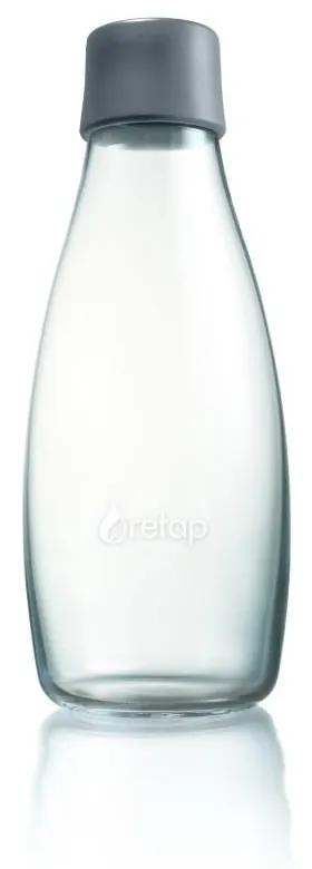 Šedá skleněná lahev ReTap s doživotní zárukou, 500 ml