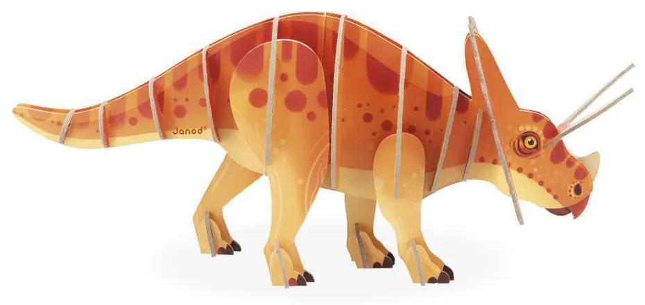 Janod Dřevěné 3D puzzle Dinosaurus Dino Triceratops